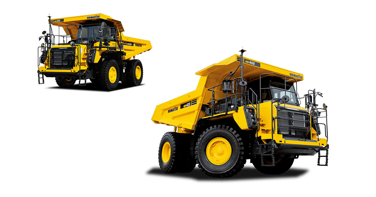 Komatsu HD325 8 and HD405 8