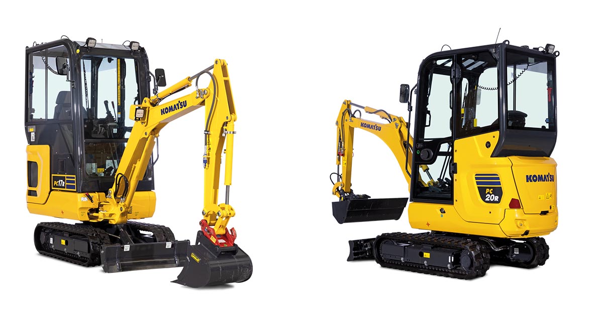 Komatsu Europe announces new PC17R-5 and PC20R-5 mini excavators